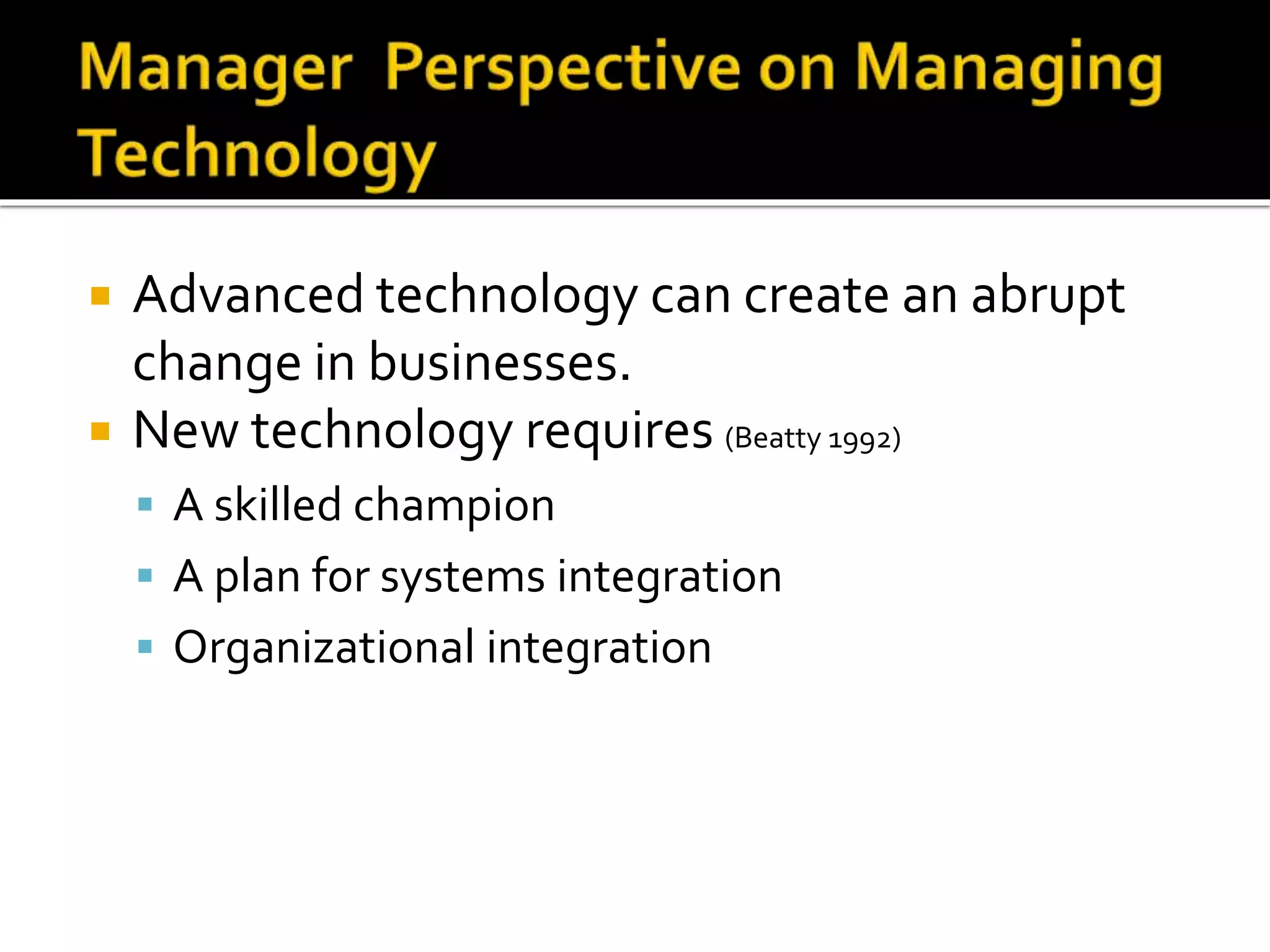 Overview of Technology Management | PPT