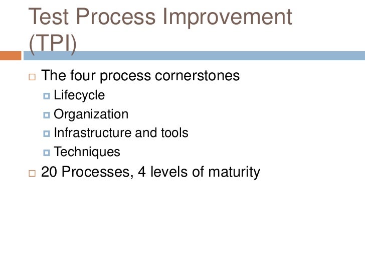 Overview Of Test Process Improvement Framework