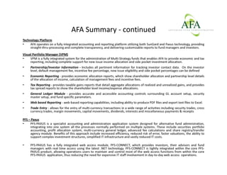 Overview of the Advanced Fund Administration Services | PDF