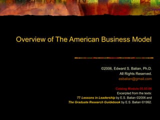 Overview of the_american_business_model | PPT | Business Administration ...