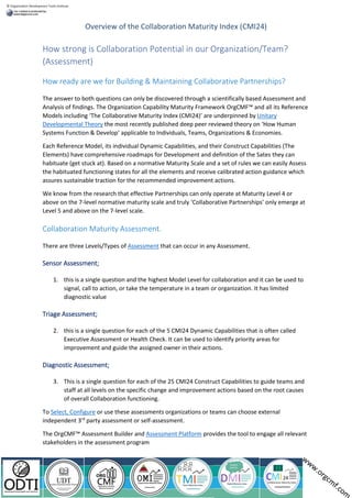 Overview of the Collaboration Maturity Index CMI24 | PDF