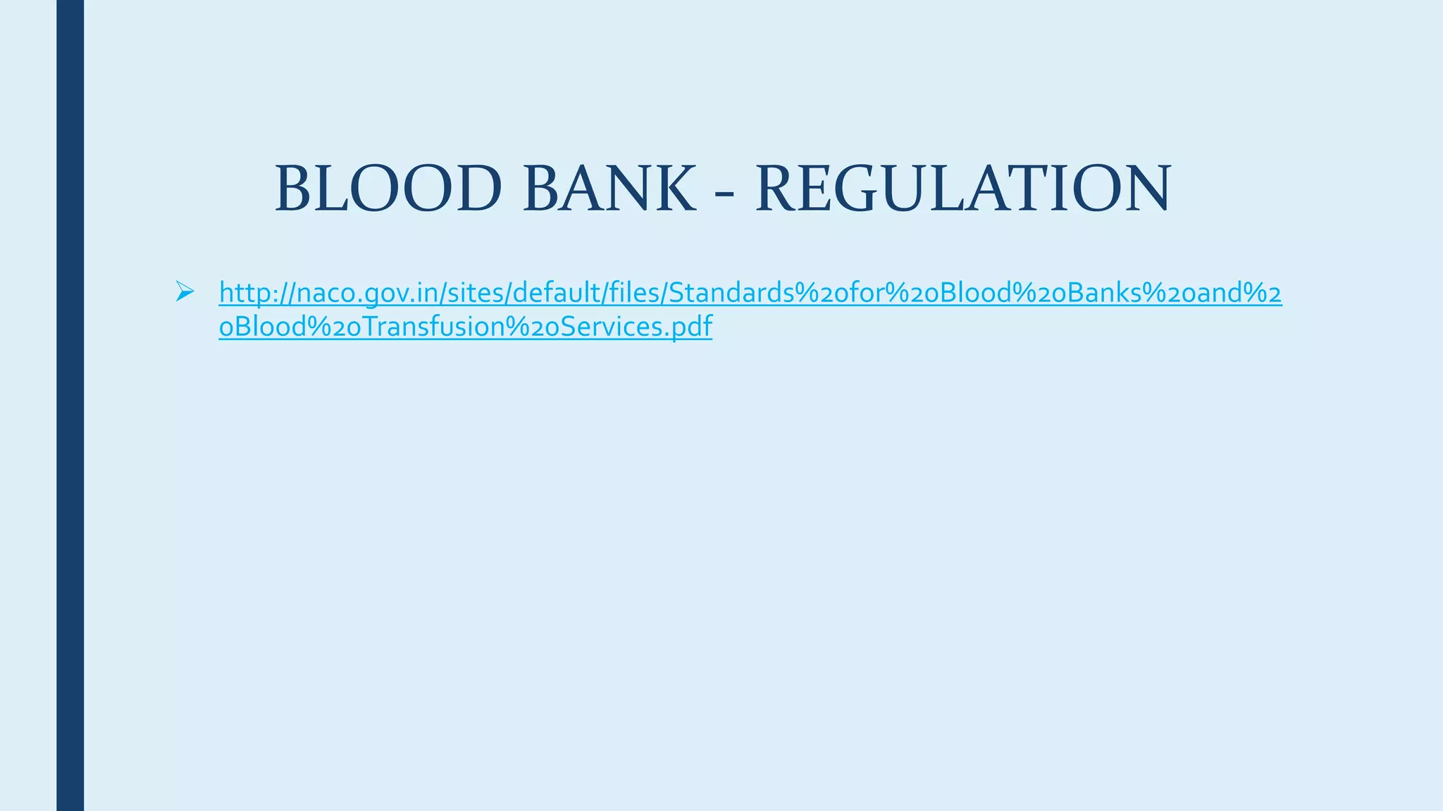 Overview of the Department of Blood Bank ,Transfusion Medicine ...