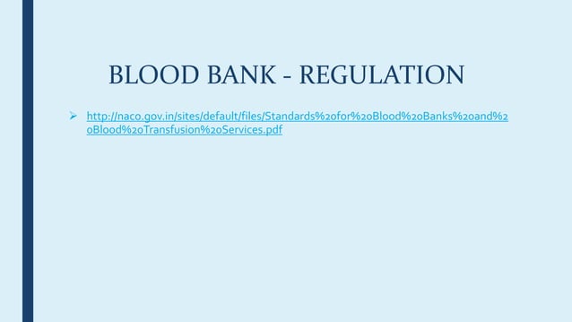 Overview of the Department of Blood Bank ,Transfusion Medicine ...