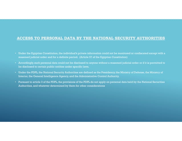 Overview of the Egyptian Personal Data Protection Law | PDF | Law