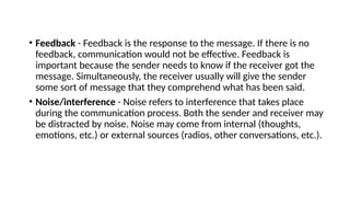 Overview of the Elements of Communication, Receiver, Sender, Medium and ...