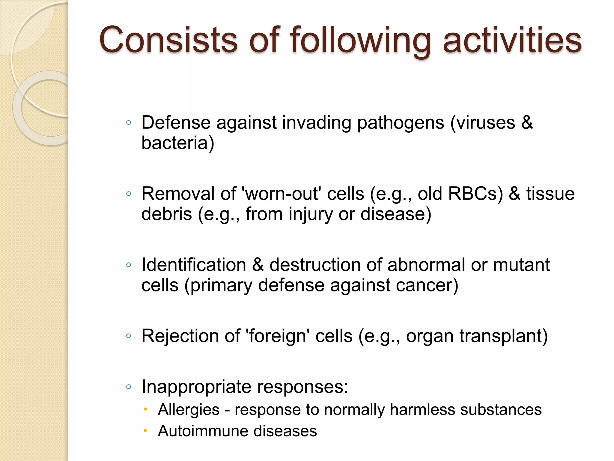 Overview of the immune system | PPTX