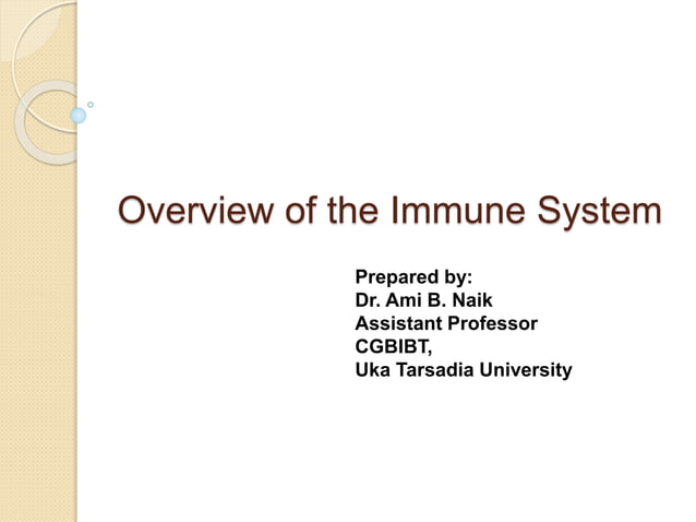 Overview of the immune system | PPTX | Infectious Diseases | Diseases ...