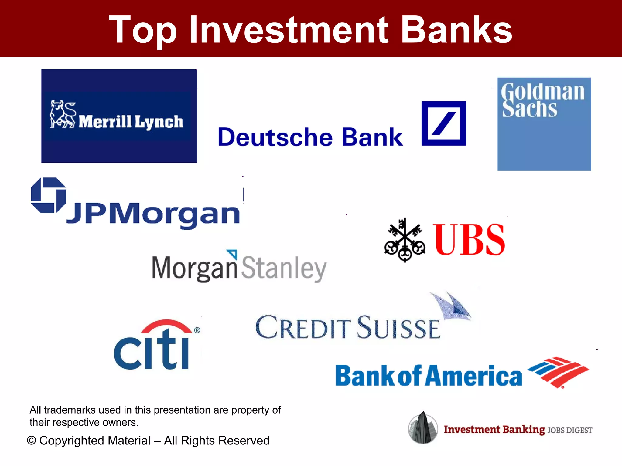 Overview of the Investment Banking Industry | PDF