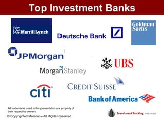Overview of the Investment Banking Industry | PDF