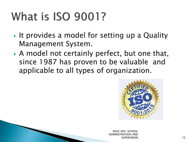 Overview of the iso 9001:2015 | PPTX