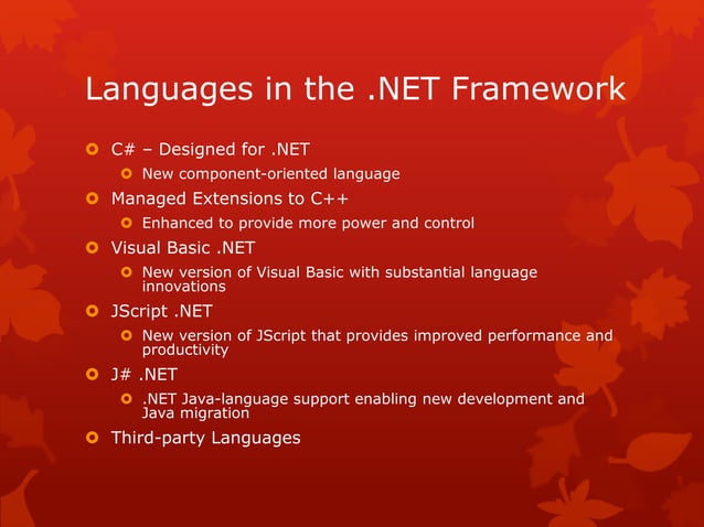 Module 1 : Overview of the Microsoft .NET Platform | PPTX