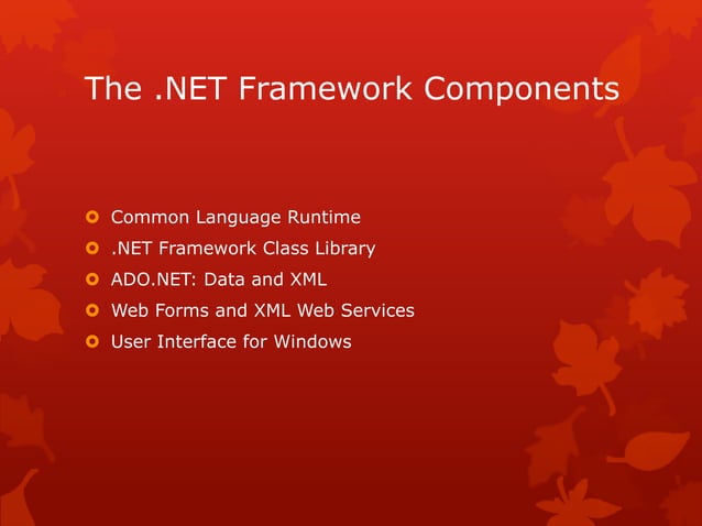 Module 1 : Overview of the Microsoft .NET Platform | PPTX