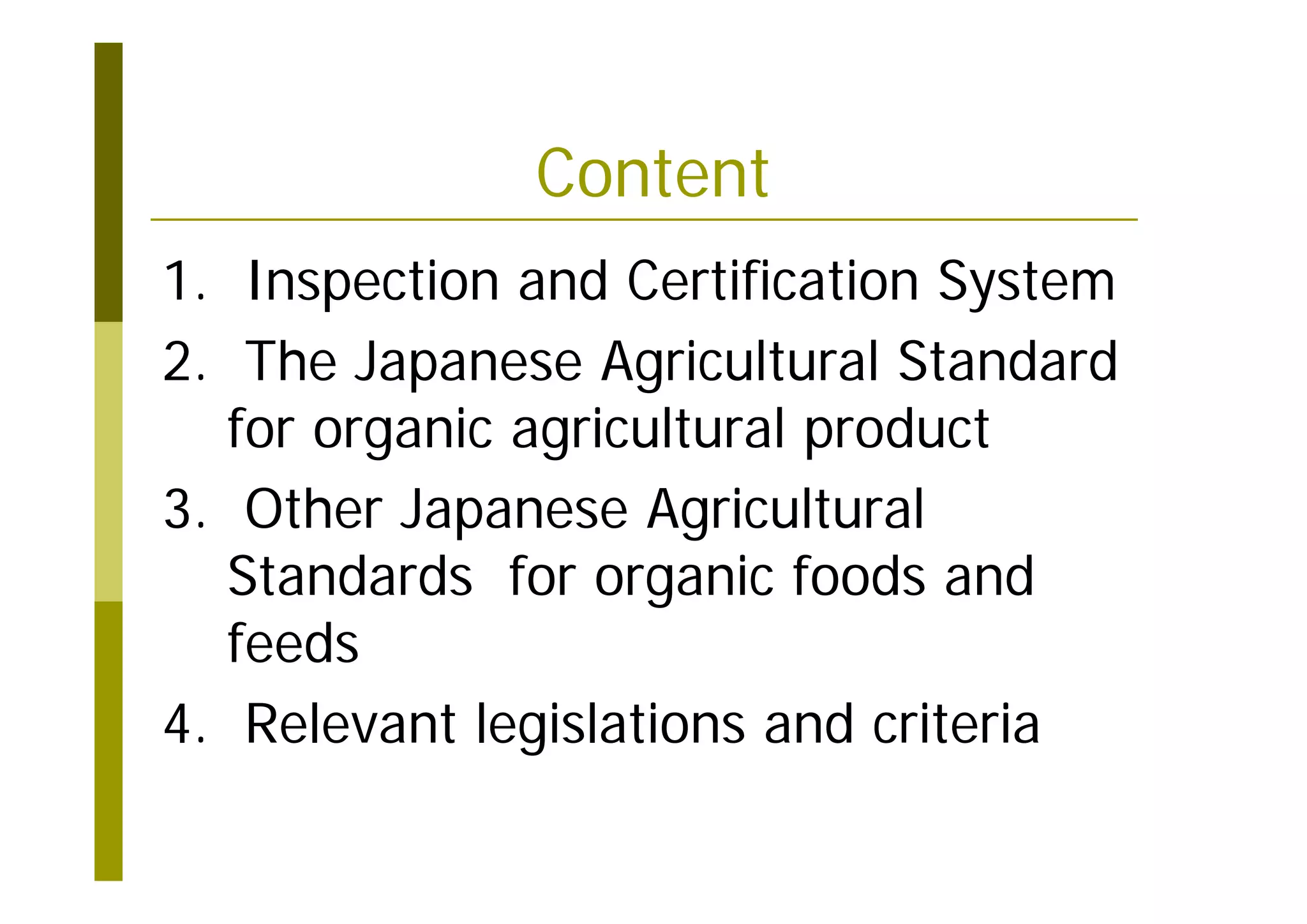 Overview of the Organic JAS System | PDF