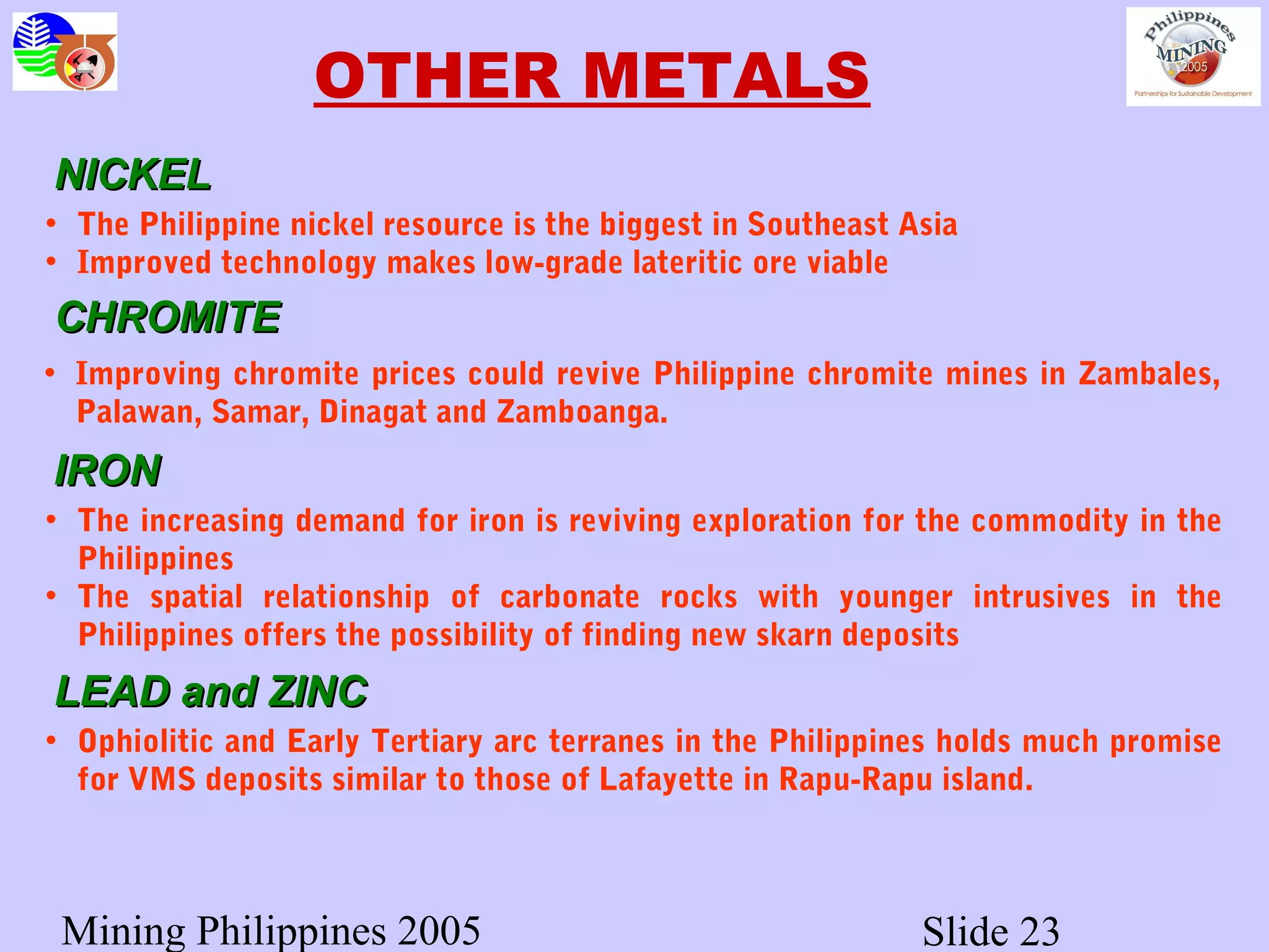 Overview of the phil minerals potential | PPT