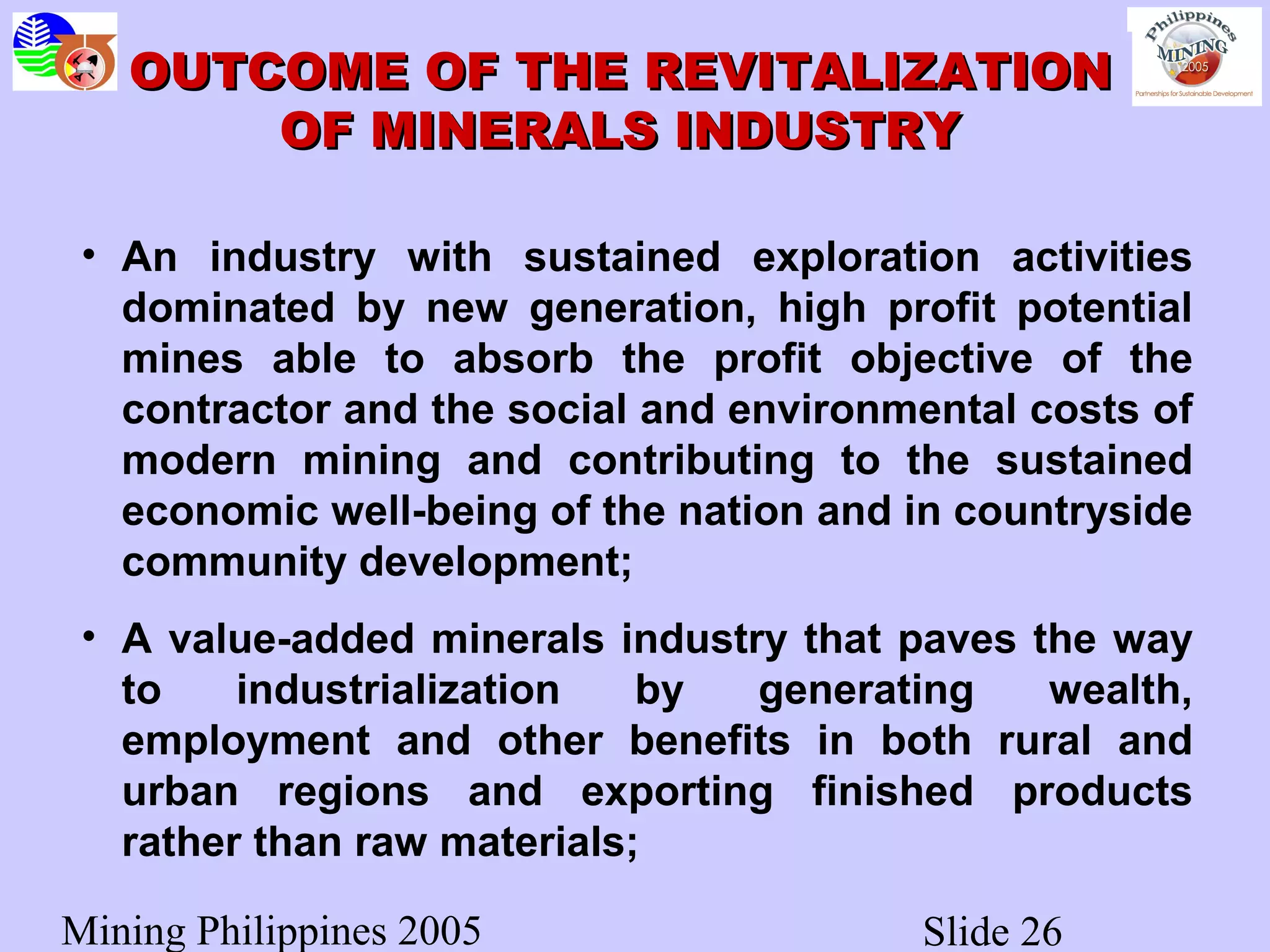 Overview of the phil minerals potential | PPT