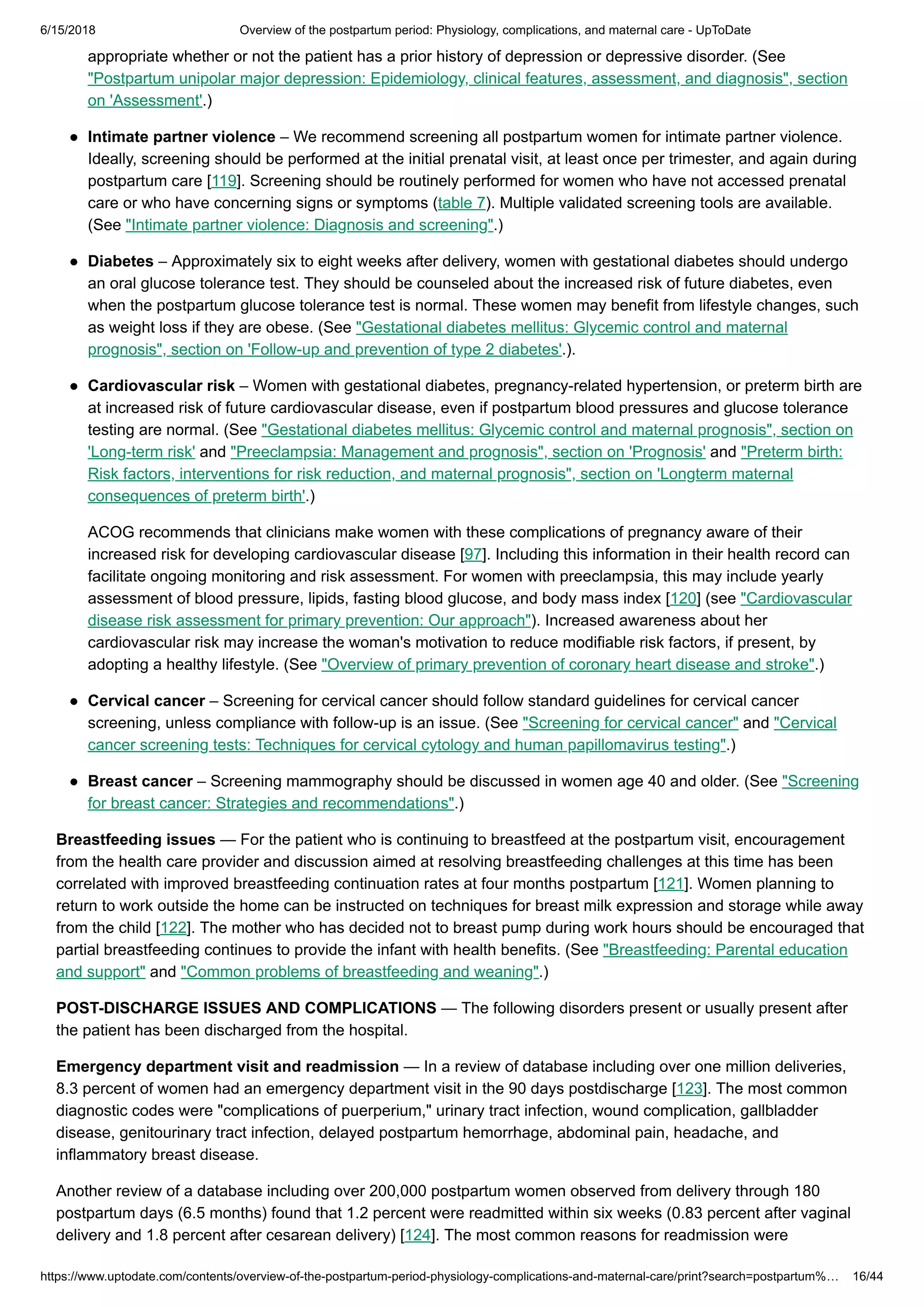 Overview of the postpartum period phys...ications, and maternal care up ...