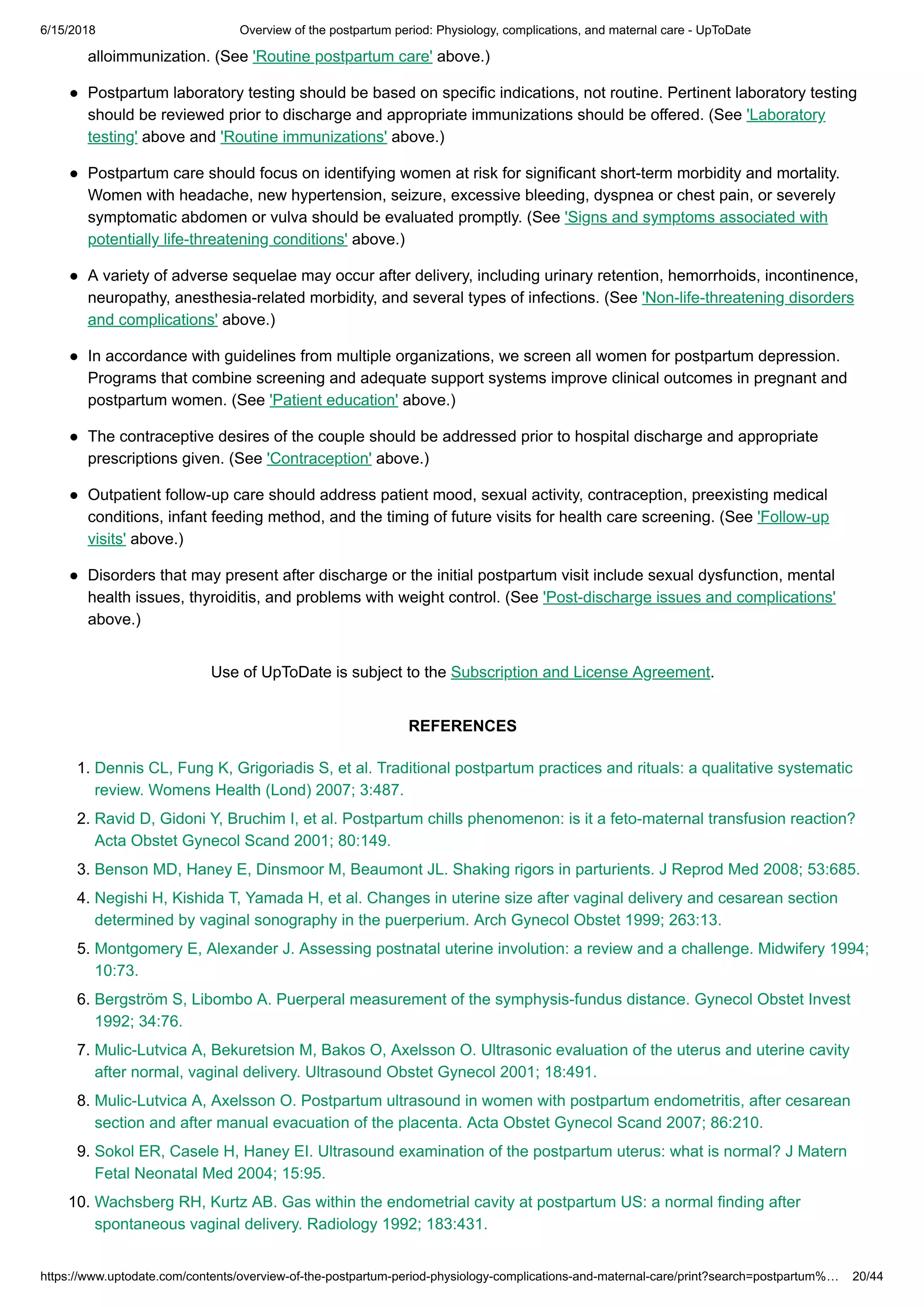 Overview of the postpartum period phys...ications, and maternal care up ...