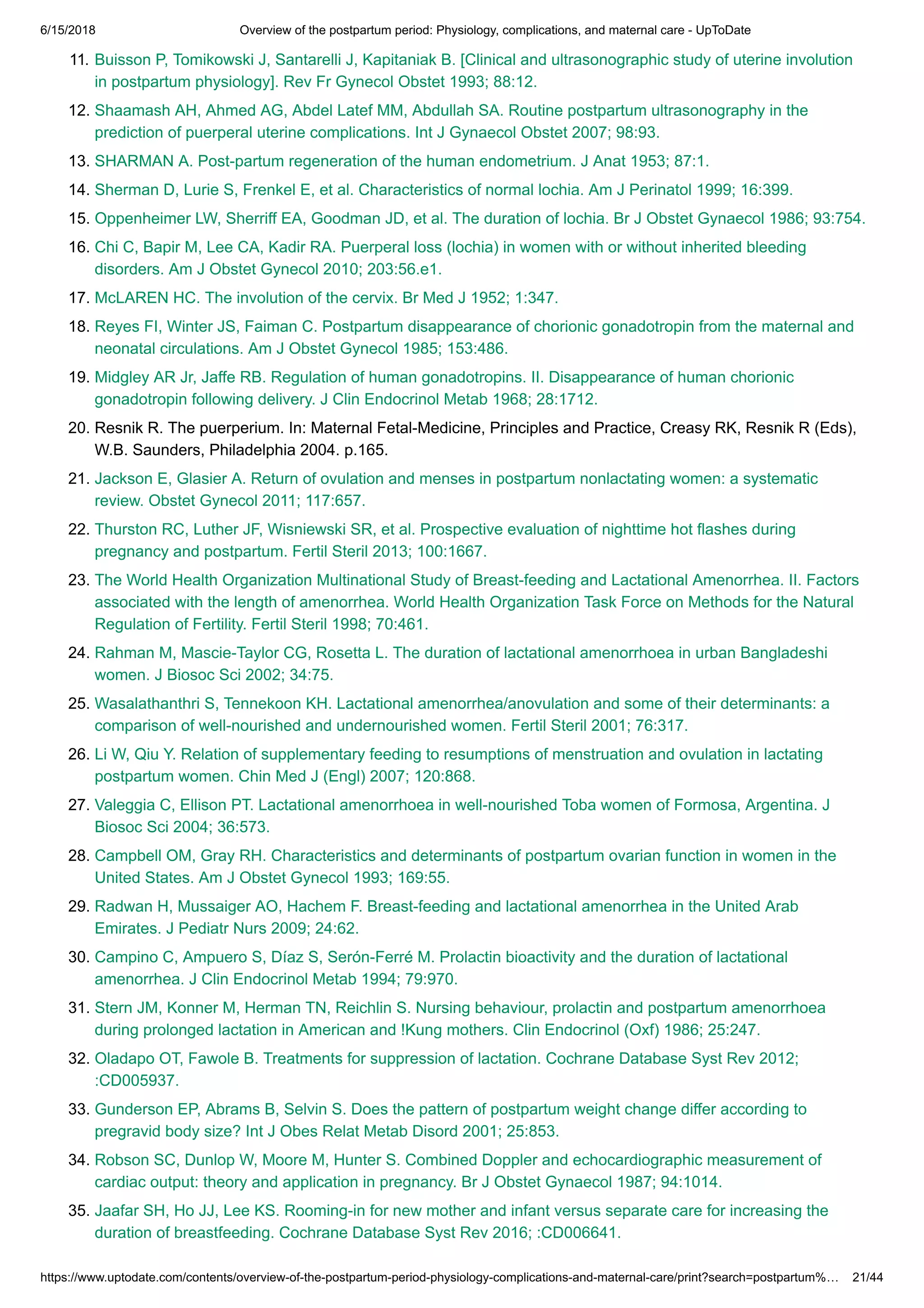 Overview of the postpartum period phys...ications, and maternal care up ...