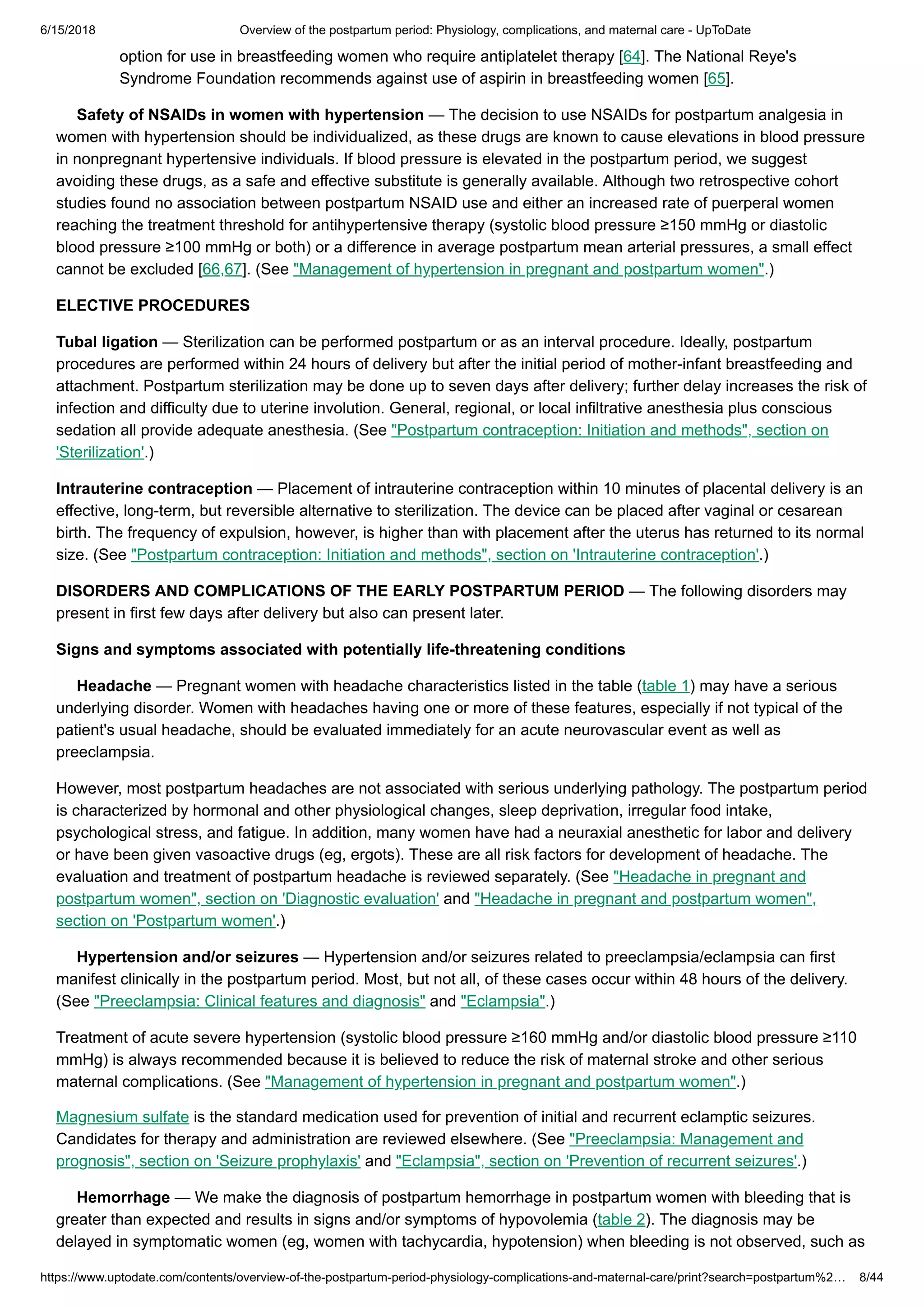 Overview of the postpartum period phys...ications, and maternal care up ...
