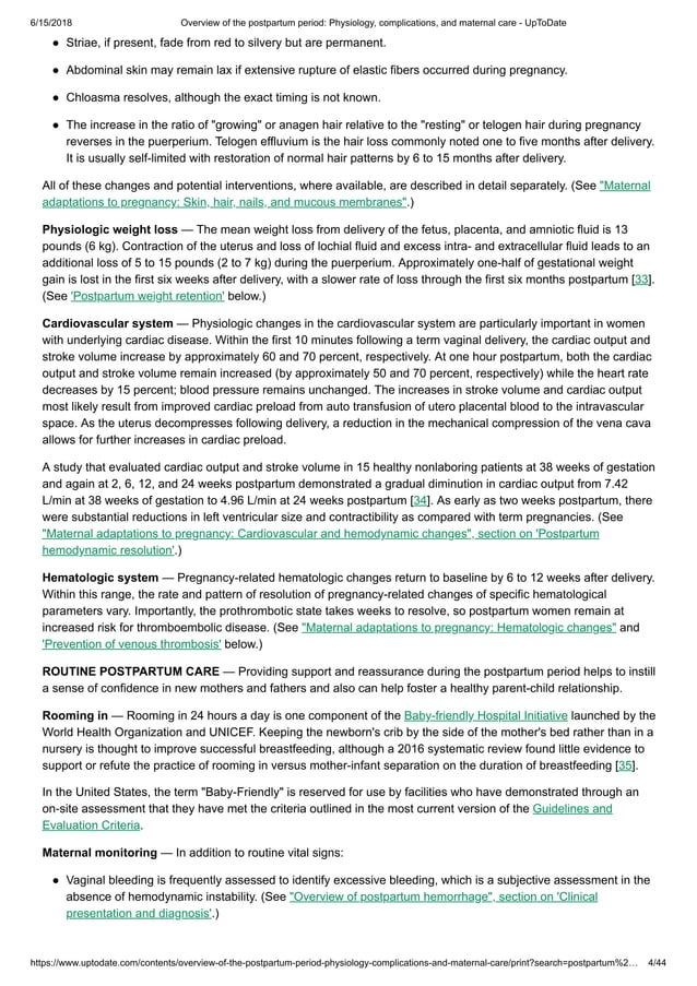 Overview of the postpartum period phys...ications, and maternal care up ...