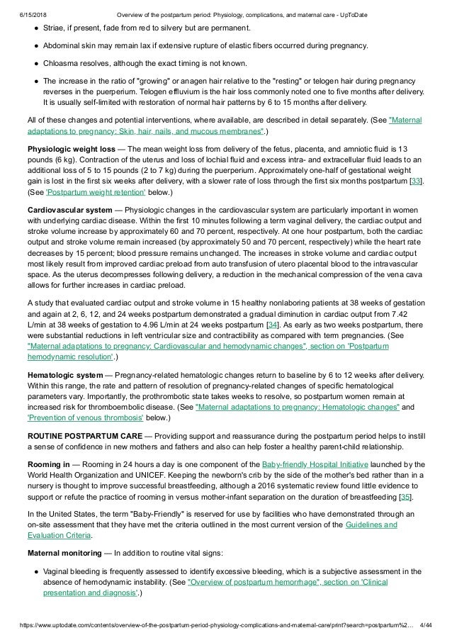 Overview of the postpartum period phys...ications, and maternal care…