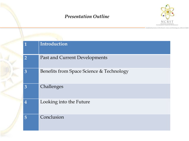 Overview of the space programme in namibia by Dr Eino Mvula | PPT