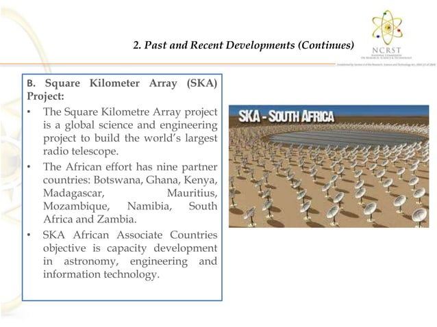 Overview of the space programme in namibia by Dr Eino Mvula | PPT