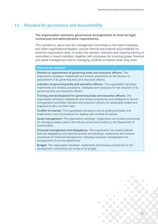 Overview of the standards for community services | PDF