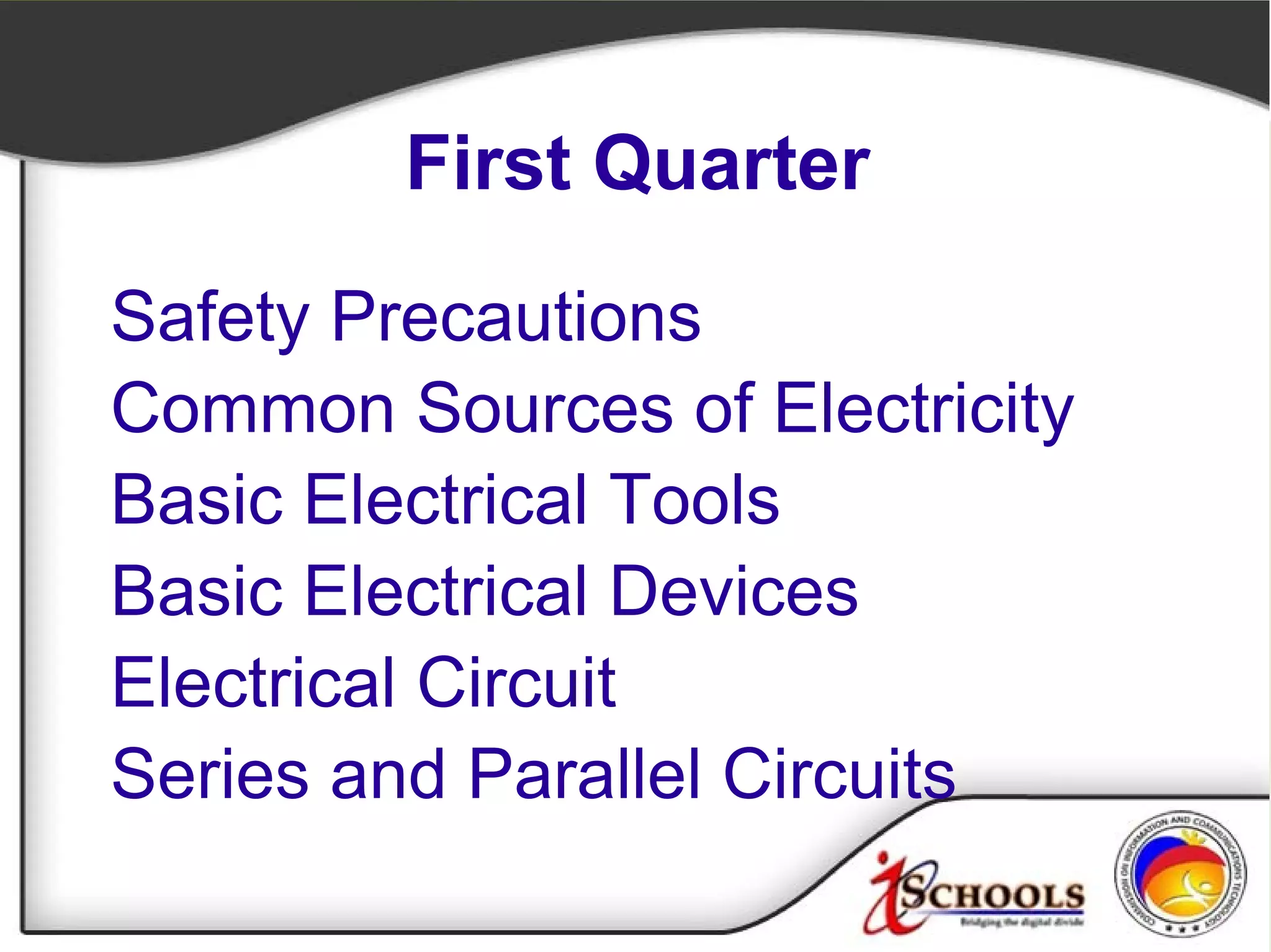 Overview of TLE III (Electricity) | PPT