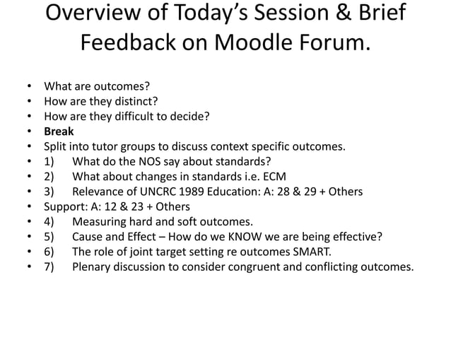 Overview of today’s session & brief feedback | PPTX