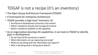 Overview of togaf | PPTX