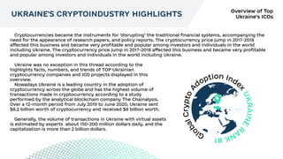 Overview of Top Ukraine's ICOs | PDF