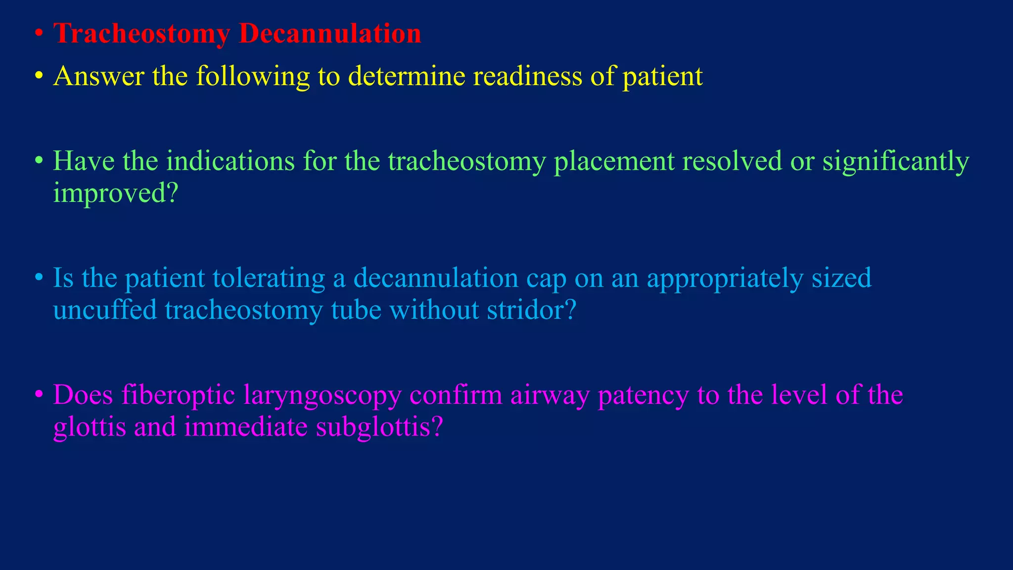 Overview of tracheostomy | PDF