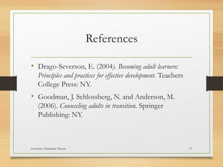 2018 Overview of Transition Theory 4 S's | PPTX