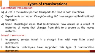 Overview of translocation(Phloem transport) | PPTX