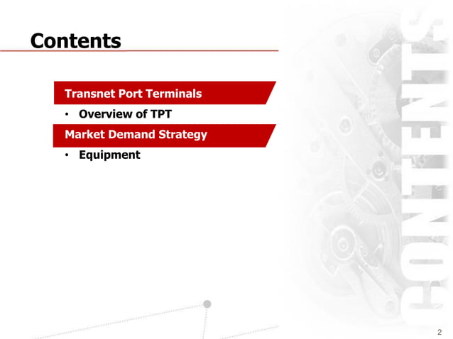 Overview of transnet port terminals | PPT