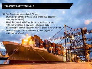 Overview of transnet port terminals | PDF