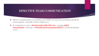 Overview of trauma care team | PDF