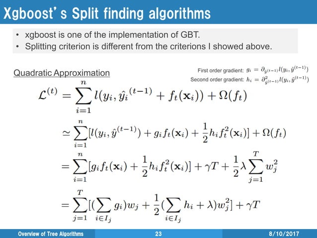 Overview of tree algorithms from decision tree to xgboost | PPT