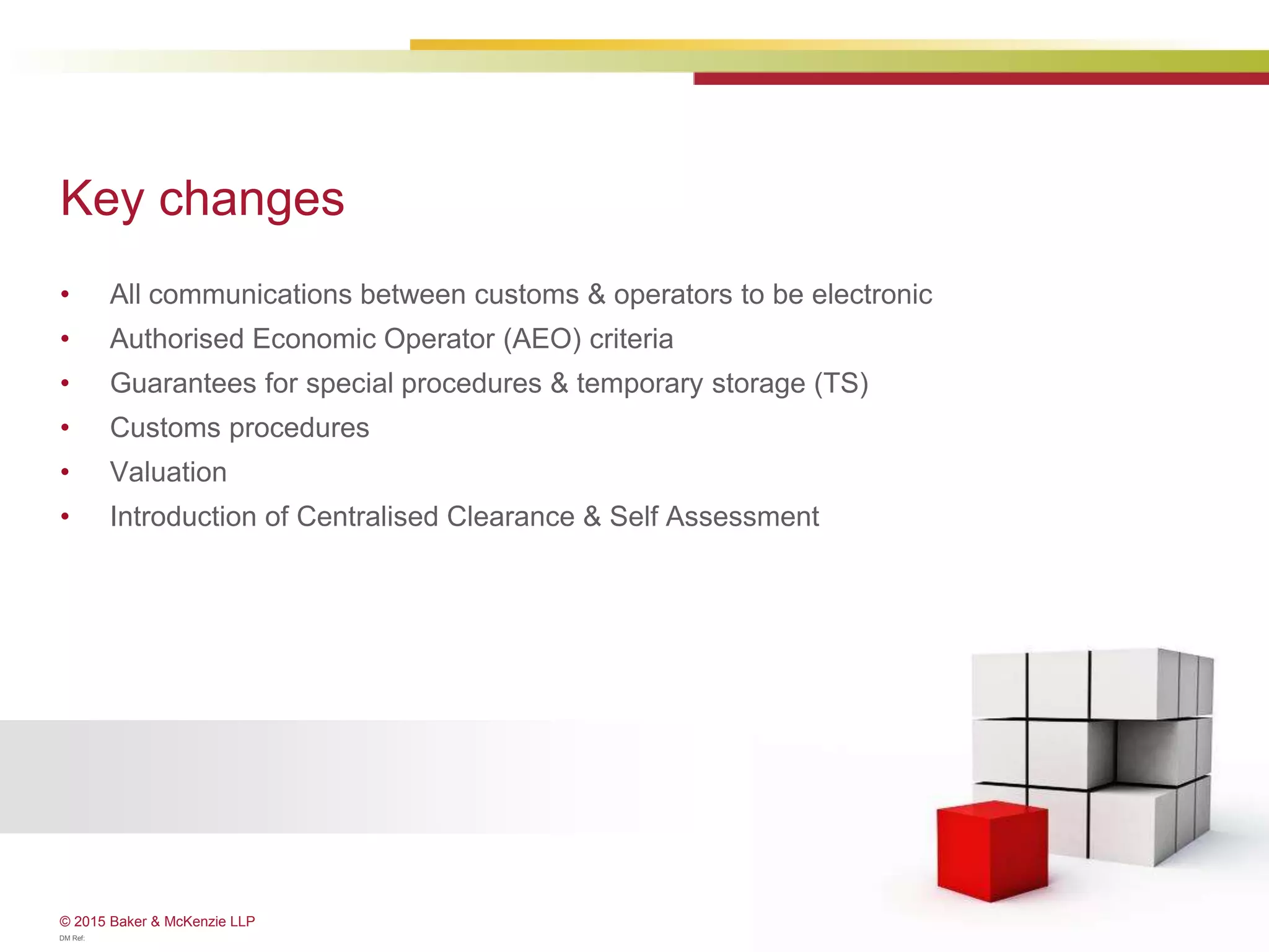 Union Customs Code - Overview of key changes to EU customs rules | PPTX