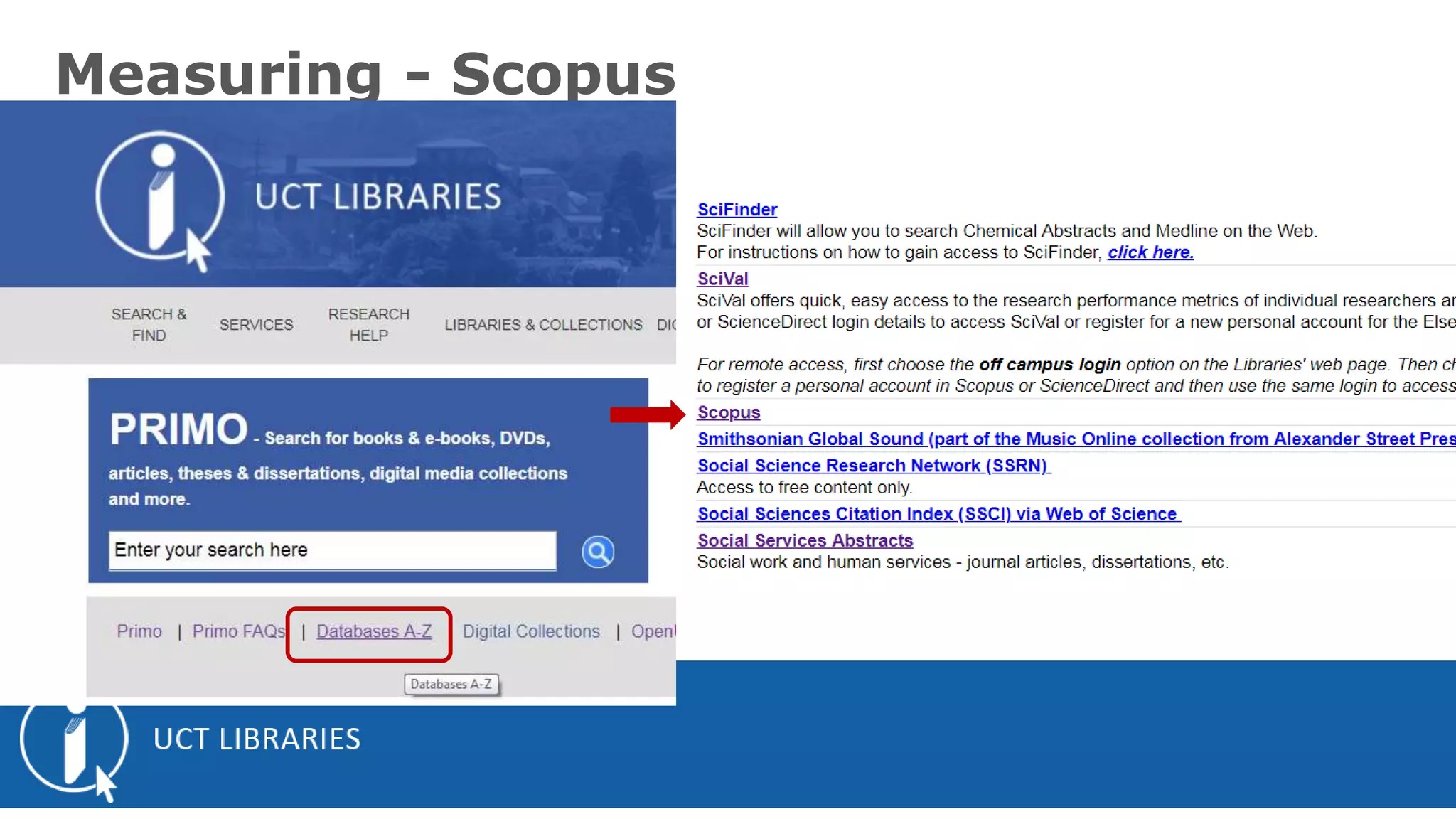 Resources and Services for your research at UCT | PPT