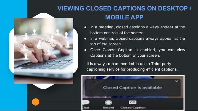 Overview of using closed captioning on zoom | PDF
