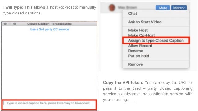 Overview of using closed captioning on zoom | PDF