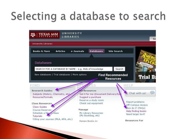 Overview of Using TAMU Library Resources | PPT