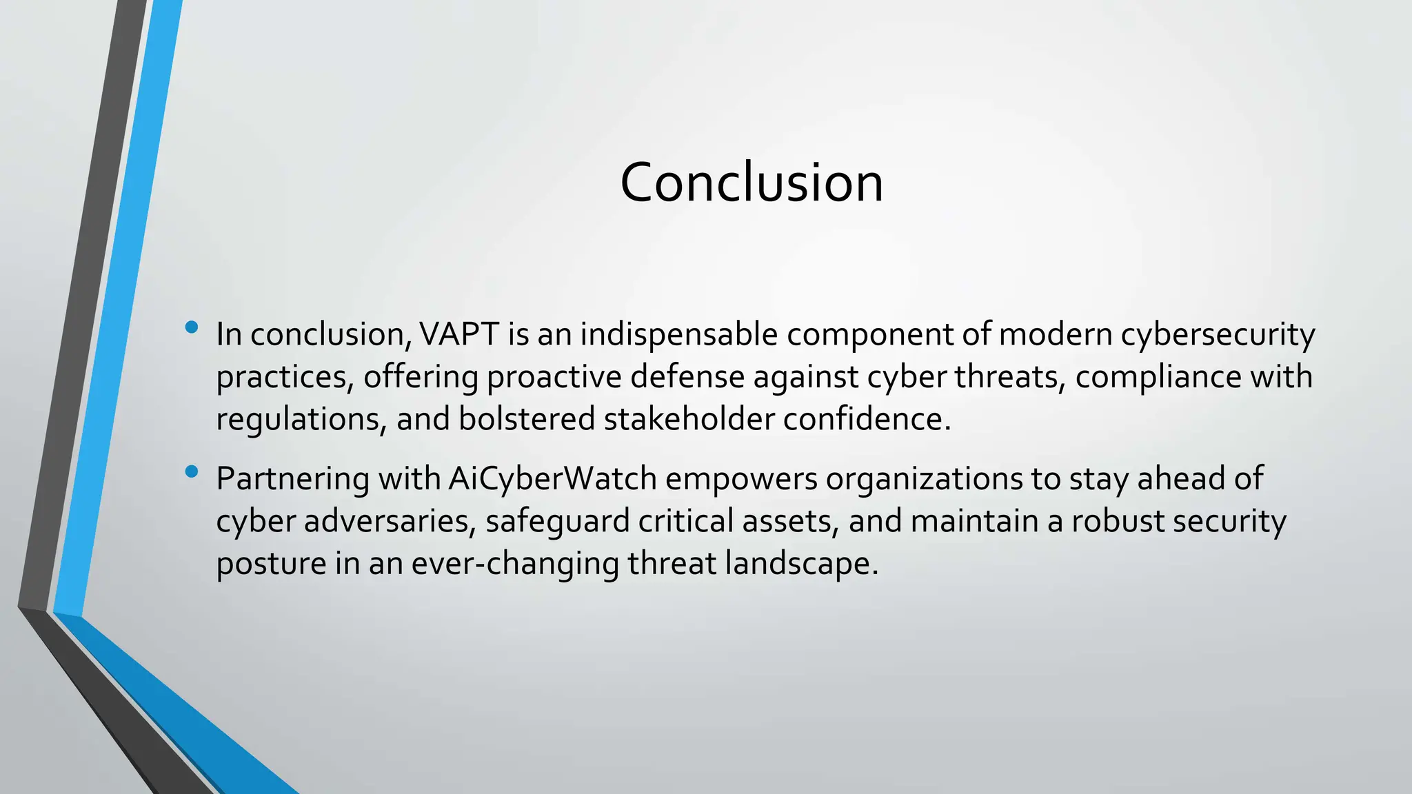 Overview of VAPT: Definitions, objectives, and importance in modern cybersecurity practices | PPTX