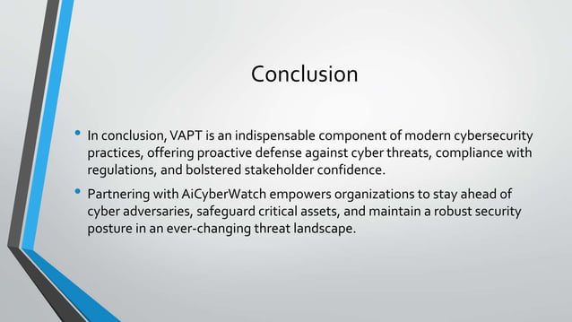 Overview of VAPT: Definitions, objectives, and importance in modern cybersecurity practices ...