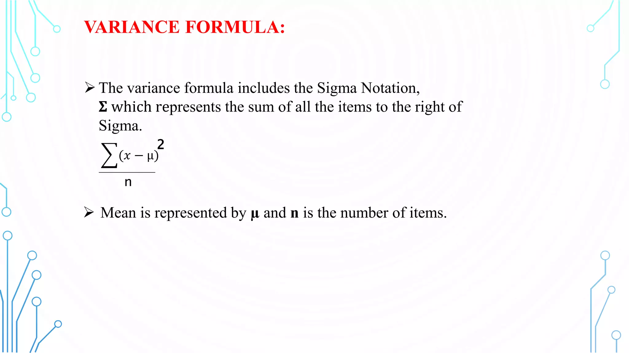 Overview Of Variance And Standard Deviation Pptx