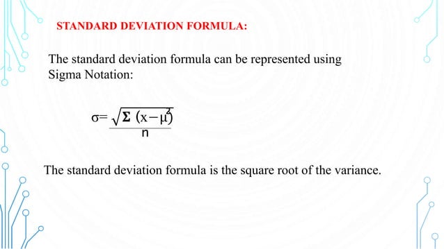 Overview Of Variance And Standard Deviation Pptx