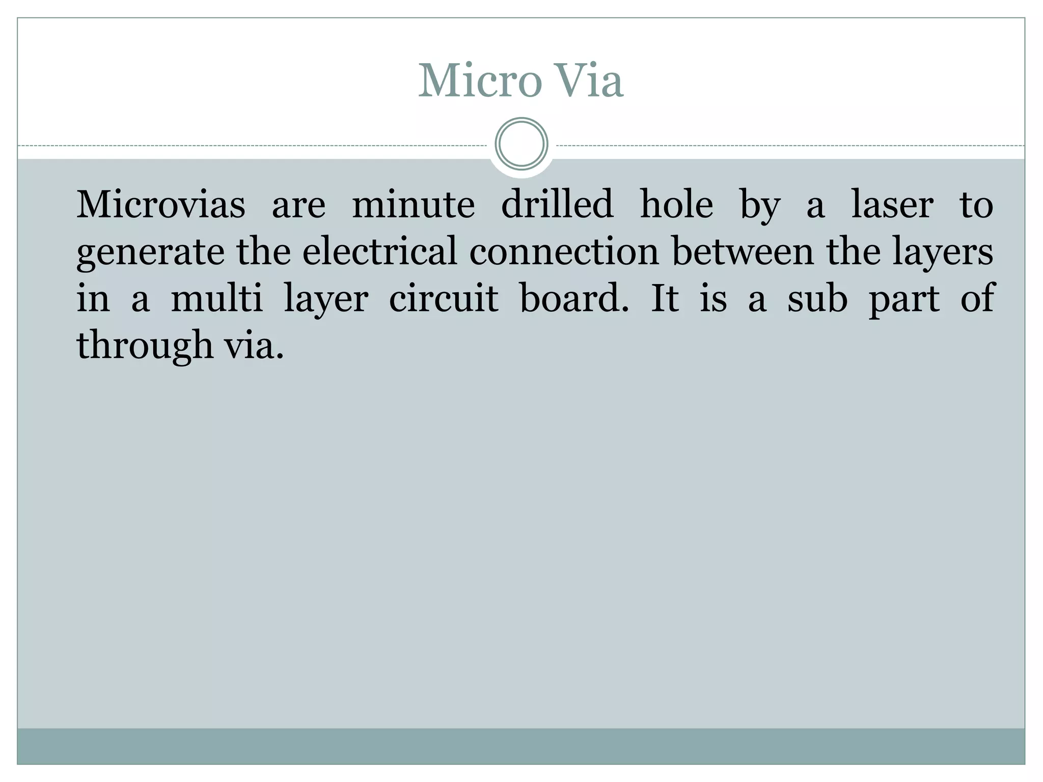 Overview of vias | PPTX