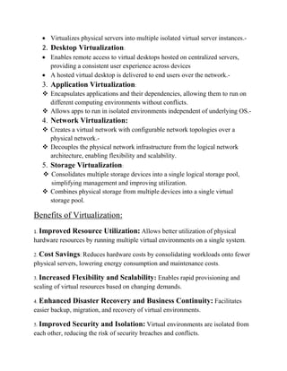 overview of Virtualization, concept of Virtualization | PDF